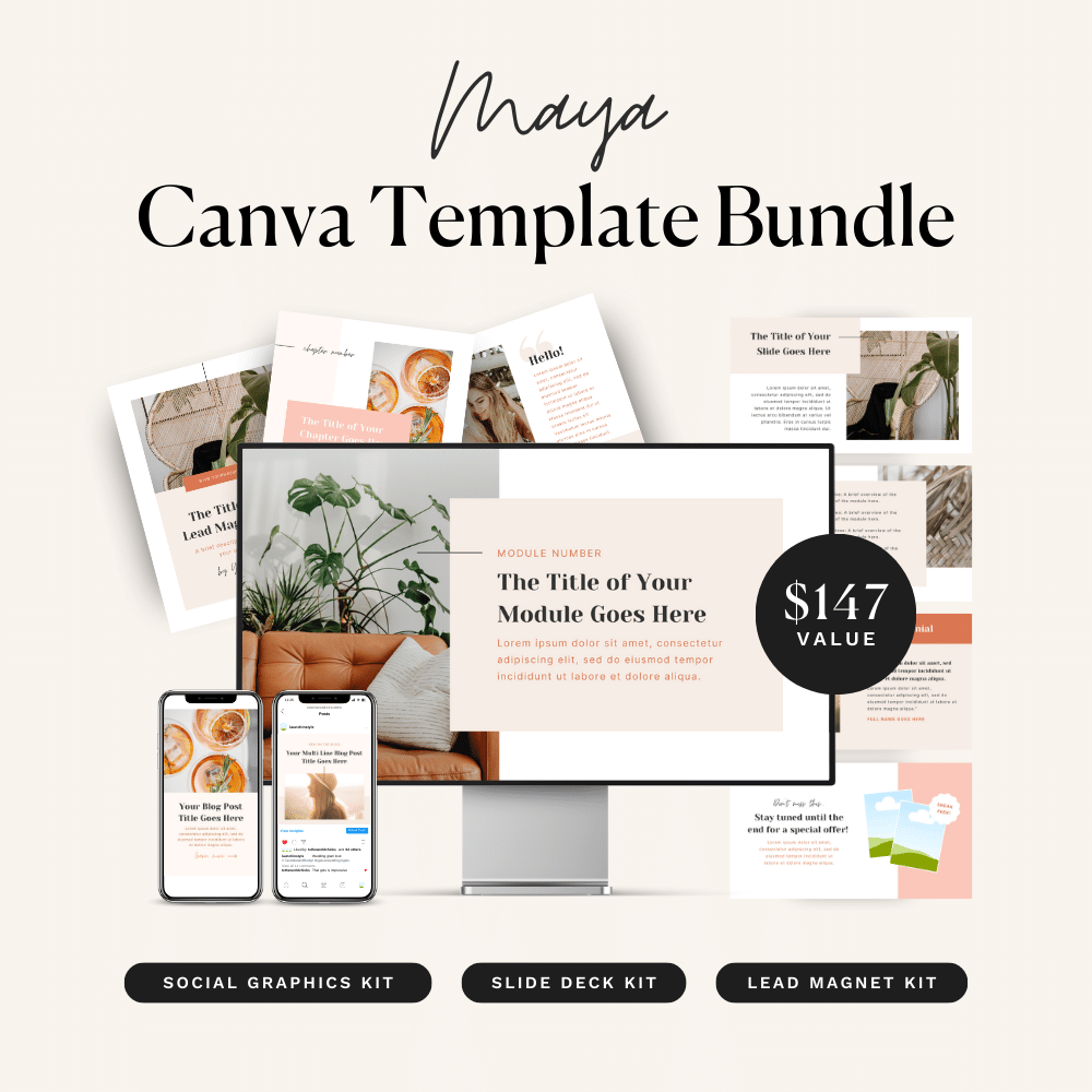 Maya Canva Template Bundle – Launch in Style