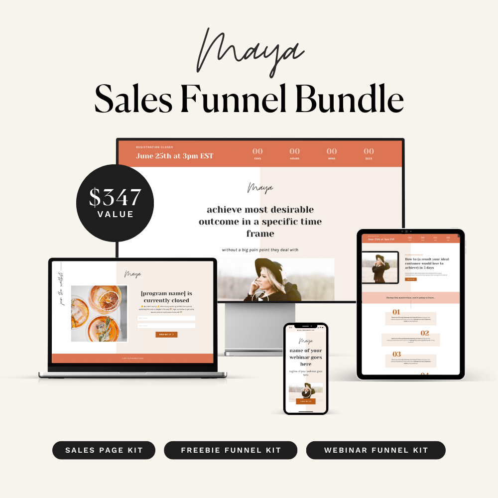 Maya Sales Funnel Bundle for Kajabi – Launch in Style