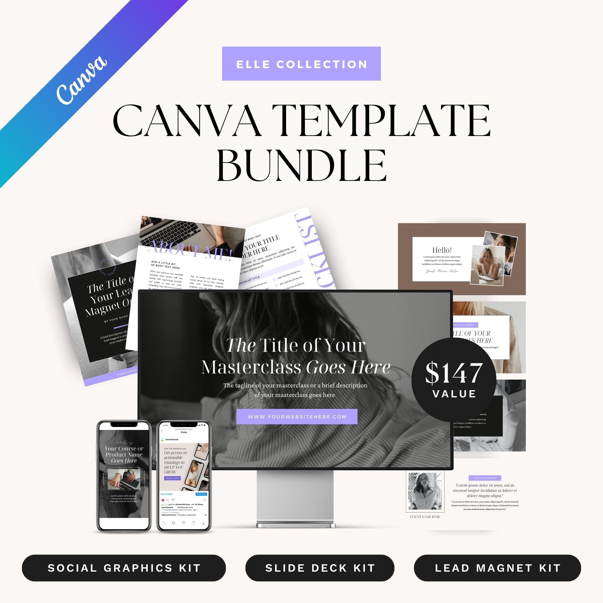 Elle Canva Template Bundle – Launch in Style