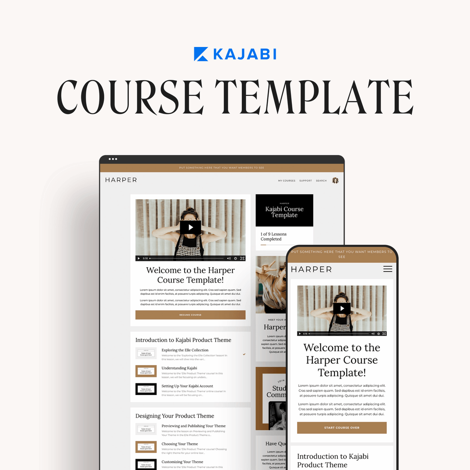 Kajabi Course Templates – Launch in Style