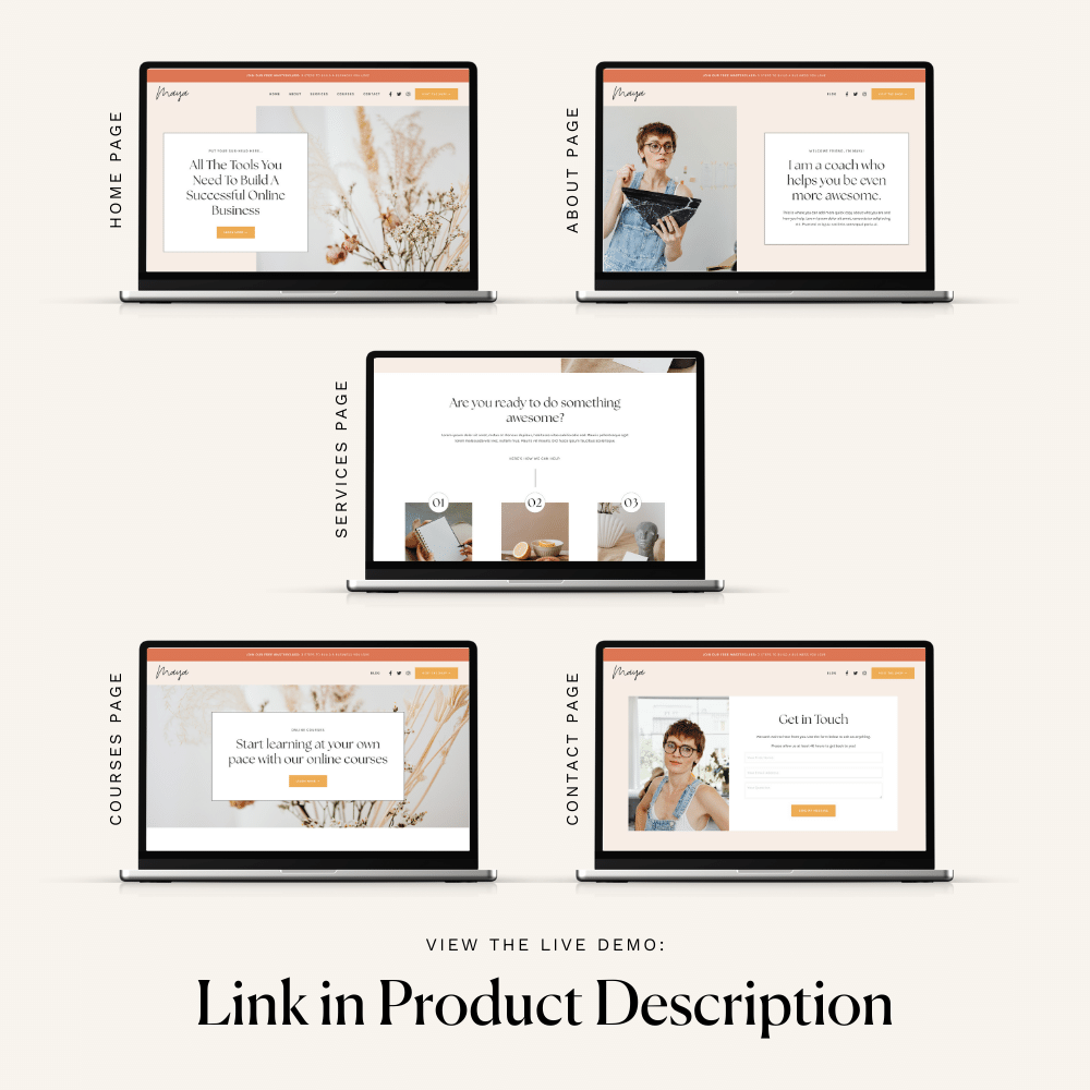 Maya Website Template for Kajabi – Launch in Style